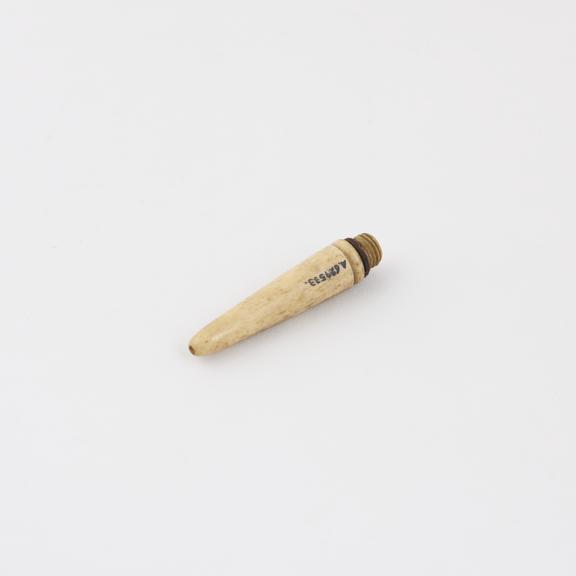 Bone nozzle only, from an enema syringe | Science Museum Group Collection