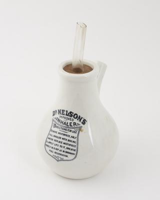 Earthenware inhaler invented by Dr. Nelson in 1865 | Science Museum ...