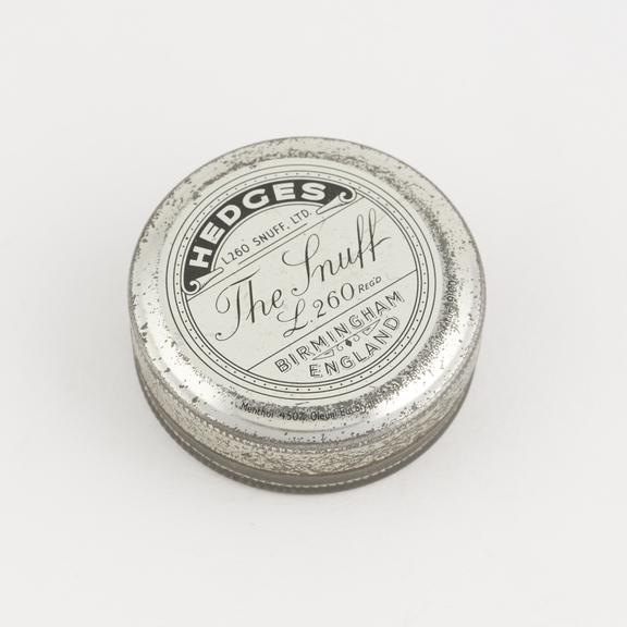 Hedge L260 Snuff Ltd snuff tin | Science Museum Group Collection
