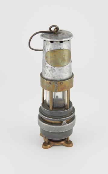 Spiralarm miners safety lamp and methane detector, made by J H Naylor ...