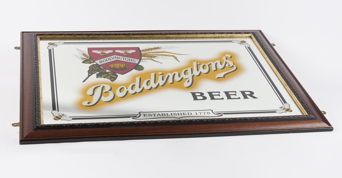 Mirror advertising Boddingtons Beer | Science Museum Group Collection