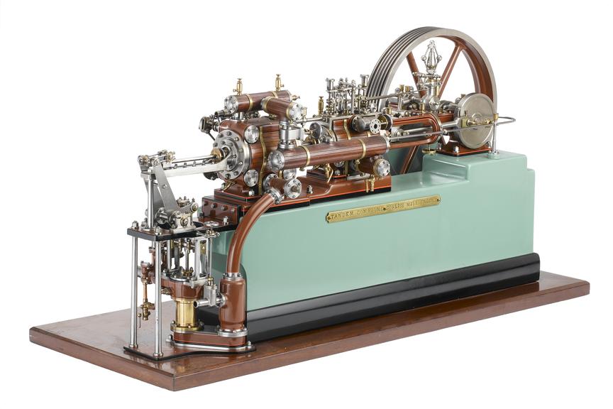 Horizontal Tandem Compound Engine, c. 1910 | Science Museum Group ...
