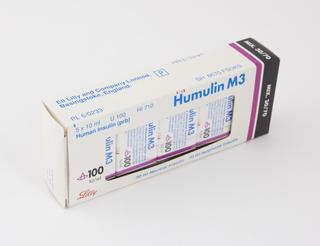 Packet of 5 bottles of Humulin M3 Human insulin | Science Museum Group ...