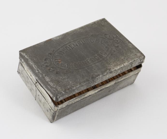 Match-box (85 x 55 x 30 mm) of thin sheet iron | Science Museum Group ...