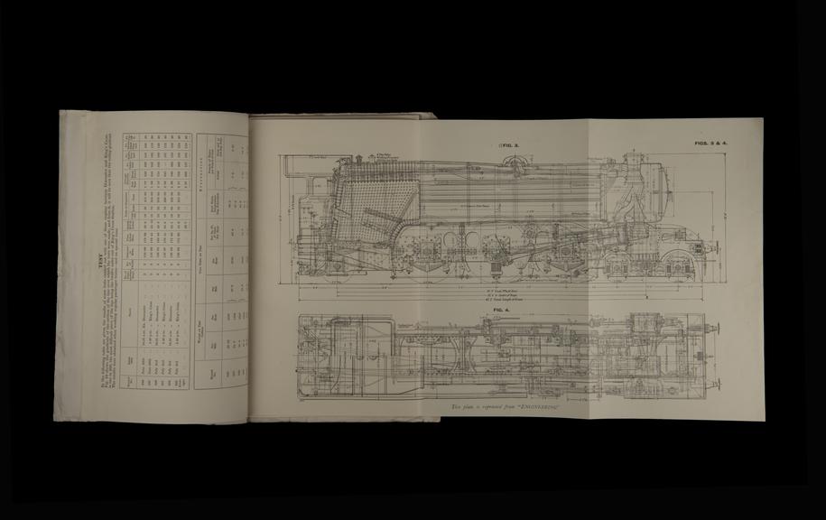 Three-cylinder superheated 4-6-2 pacific type express tender locomotive ...