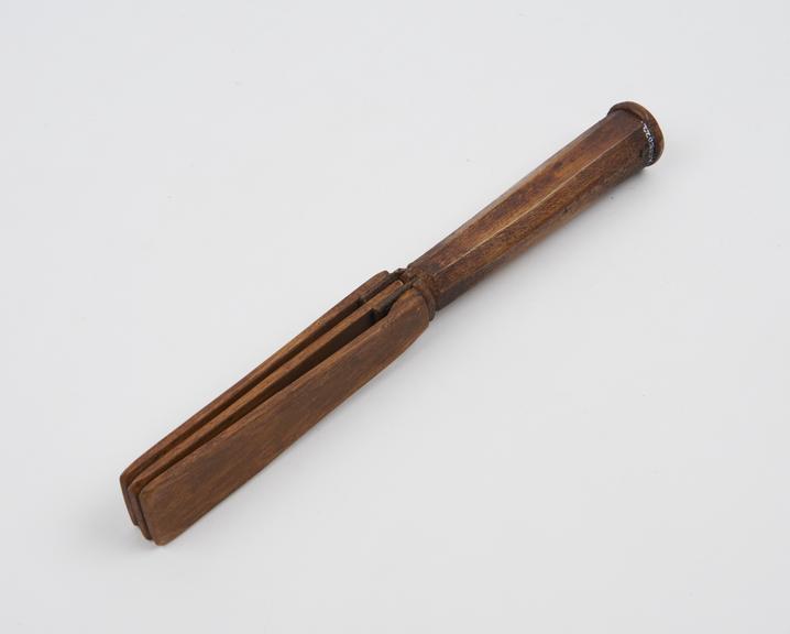 Copy of a 1600s wooden leper clapper, England | Science Museum Group ...