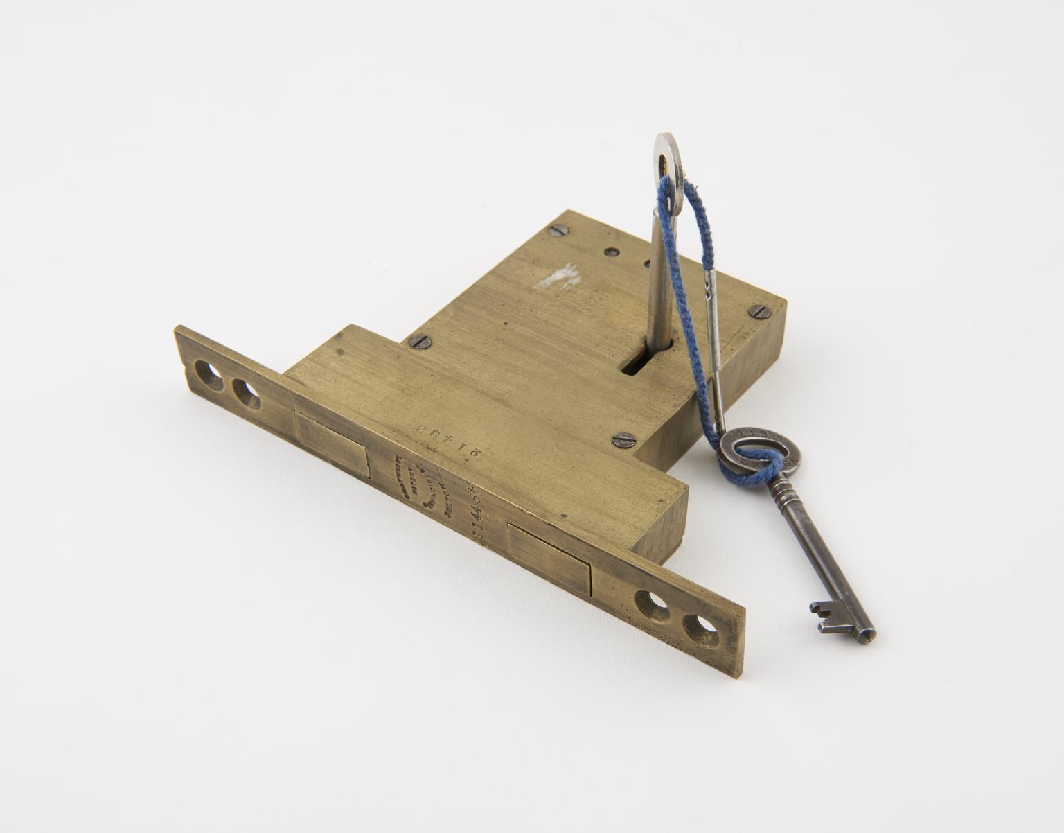 Chatwood "Invincible" patent pivoted-stump fire chest lock with key ...