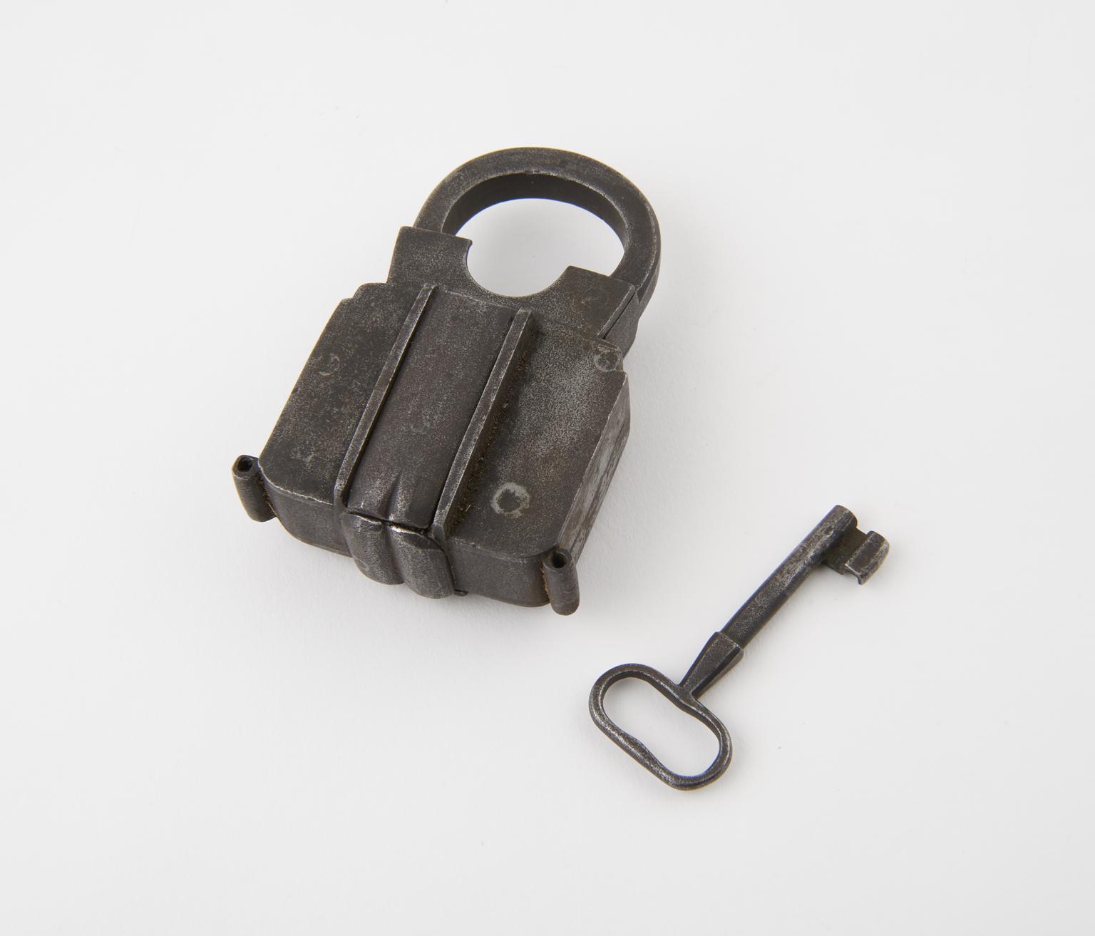 Iron padlock and key | Science Museum Group Collection
