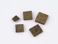 Set of 5 brass square weights - to weigh 5 | Science Museum Group ...