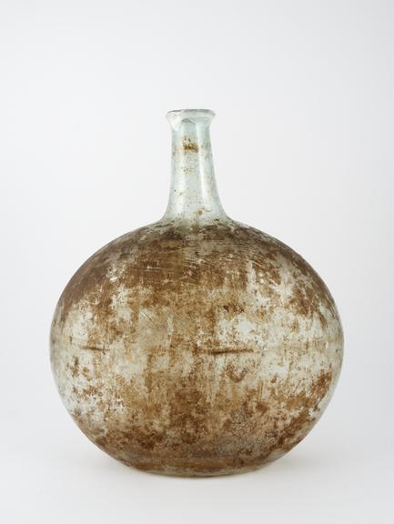 Bottle, pale green glass | Science Museum Group Collection