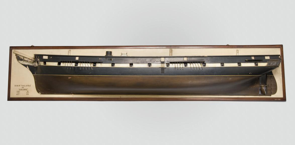 half block model of H.M.S. "Galatea" | Science Museum Group Collection