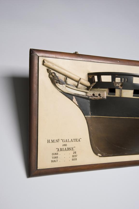 half block model of H.M.S. "Galatea" | Science Museum Group Collection
