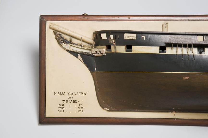 half block model of H.M.S. "Galatea" | Science Museum Group Collection