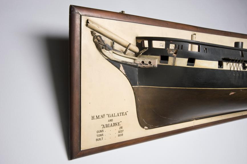 half block model of H.M.S. "Galatea" | Science Museum Group Collection