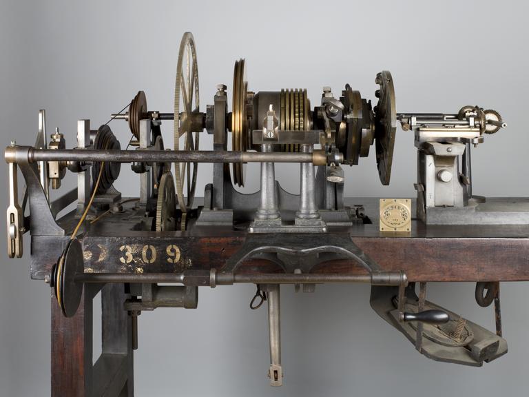 Rose engine lathe used to manufacture compound printing plates, built ...