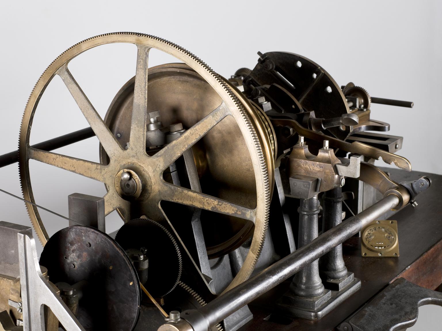 Rose engine lathe used to manufacture compound printing plates, built ...