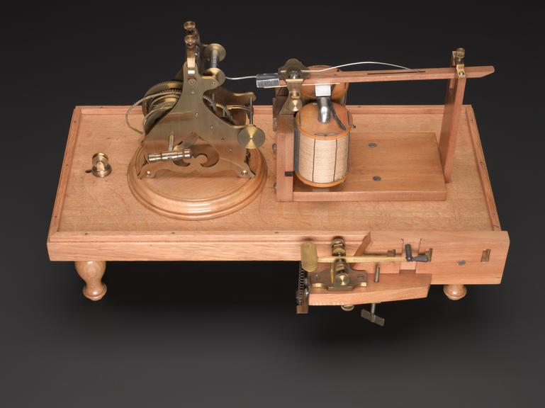 Replica of Morse's second model of telegraphy apparatus, 1934 | Science ...