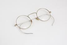 Pair of wire rimmed spectacles with circular lenses | Science Museum ...