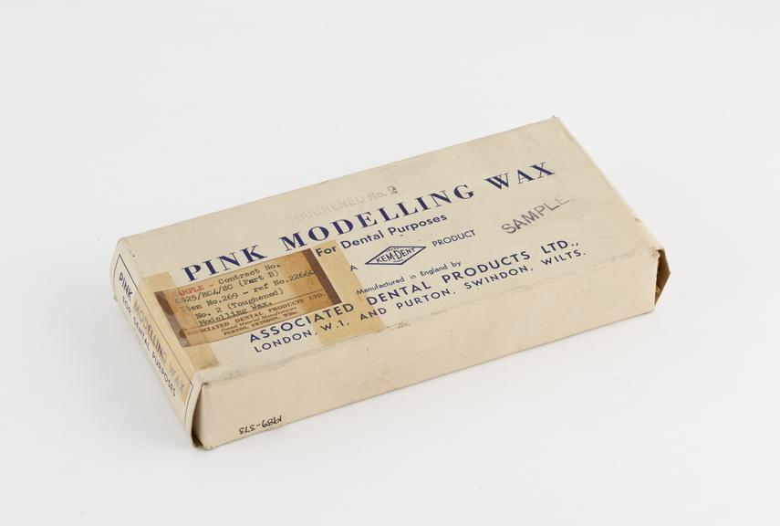Sample box of pink modelling wax for dental use | Science Museum Group ...