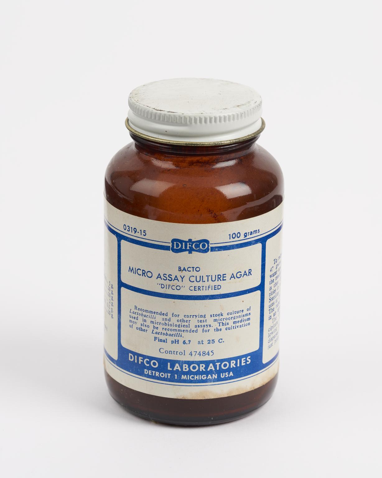 'Difco' Micro Assay Culture Agar | Science Museum Group Collection
