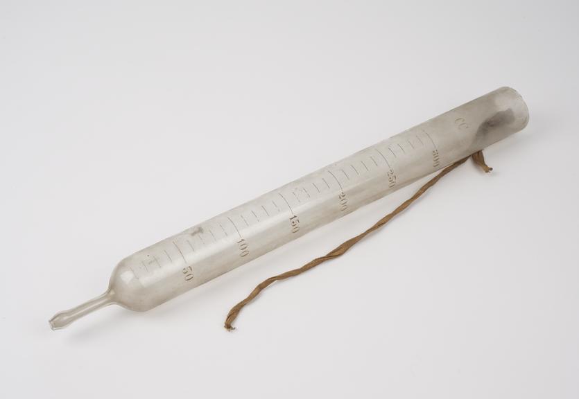 Clear glass funnel with graduated scale in cc's | Science Museum Group ...