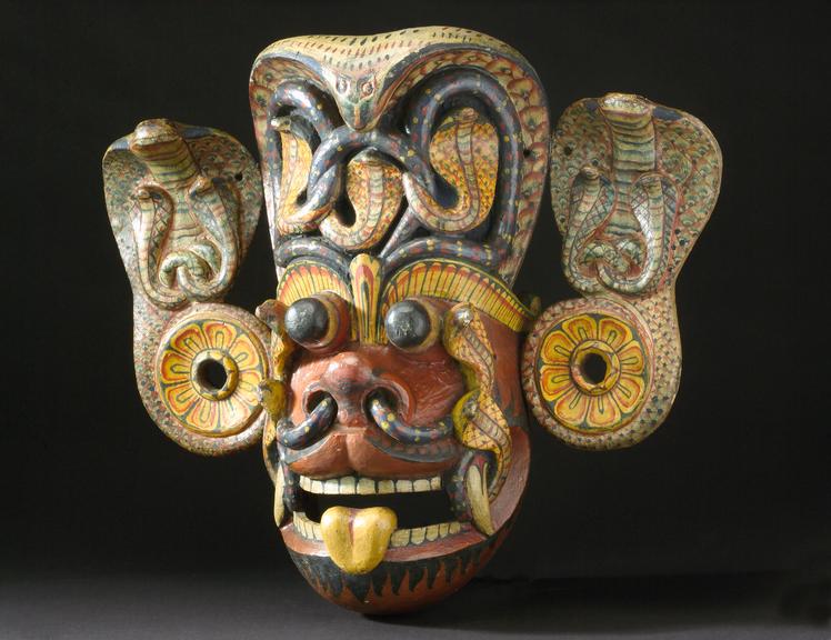 Polychrome devil mask from Kolam performance | Science Museum Group ...
