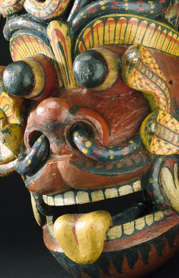 Polychrome devil mask from Kolam performance | Science Museum Group ...