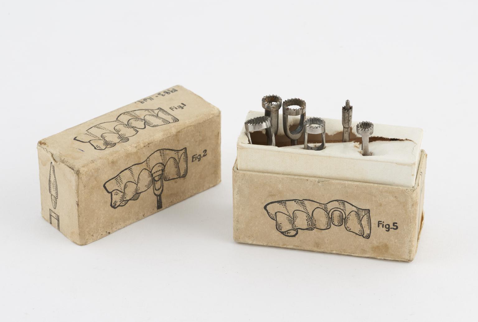 Box of 6 crown shoulder burs for straight handpiece | Science Museum ...