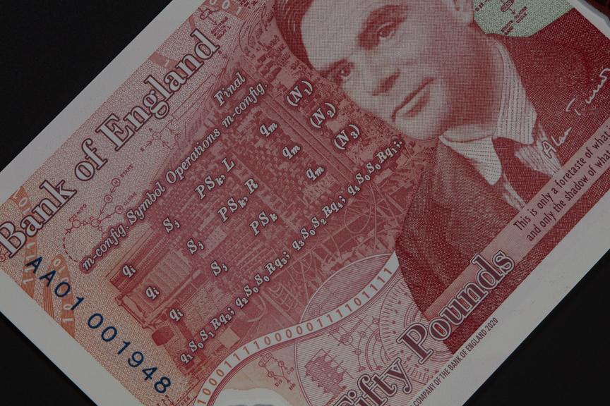 £50 banknote featuring Alan Turing | Science Museum Group Collection