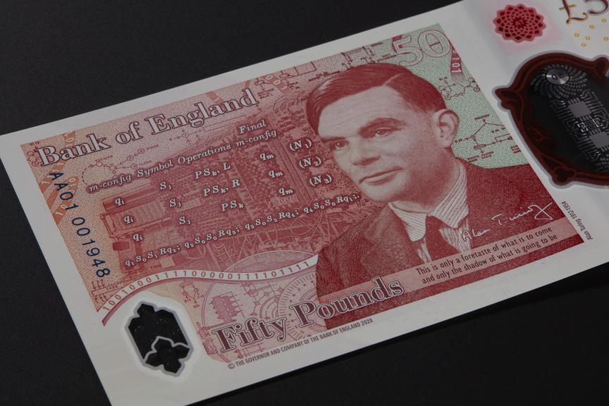£50 banknote featuring Alan Turing | Science Museum Group Collection
