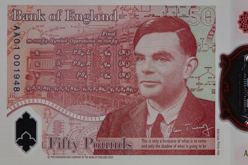 £50 banknote featuring Alan Turing | Science Museum Group Collection
