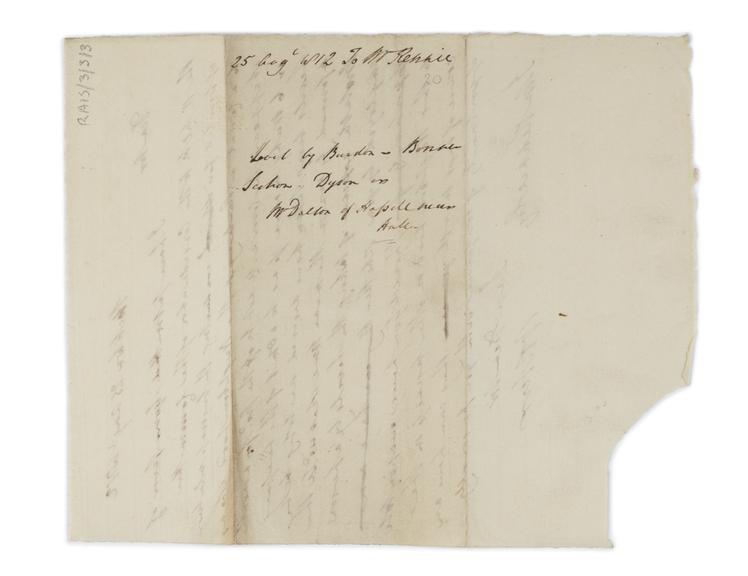 Draft letter from Leonard Raisbeck, Stockton to John Rennie | Science ...