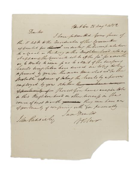 Draft letter from Leonard Raisbeck, Stockton to John Rennie | Science ...