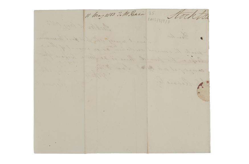 Letter from Leonard Raisbeck, Stockton to John Rennie | Science Museum ...