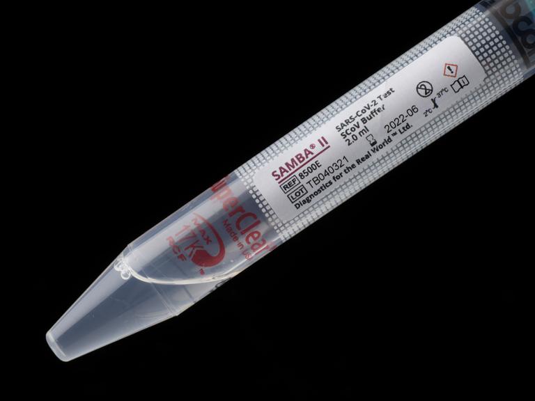 Sample tube containing SAMBA® II SARS CoV-2 Test SCoV Buffer | Science ...