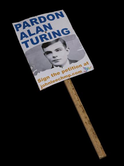 Alan Turing pardon campaign placard | Science Museum Group Collection