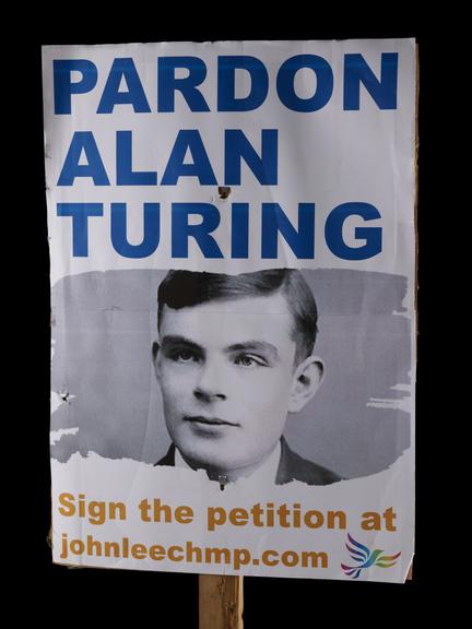 Alan Turing pardon campaign placard | Science Museum Group Collection