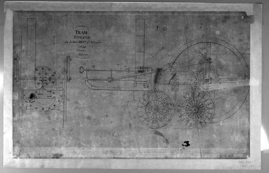 Drawing produced by John Llewellin of a Tram Engine designed by Richard ...