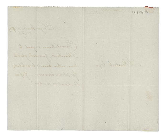 Letter from Edward Pease, Sugar House, Stockton-upon-Tees to Leonard ...