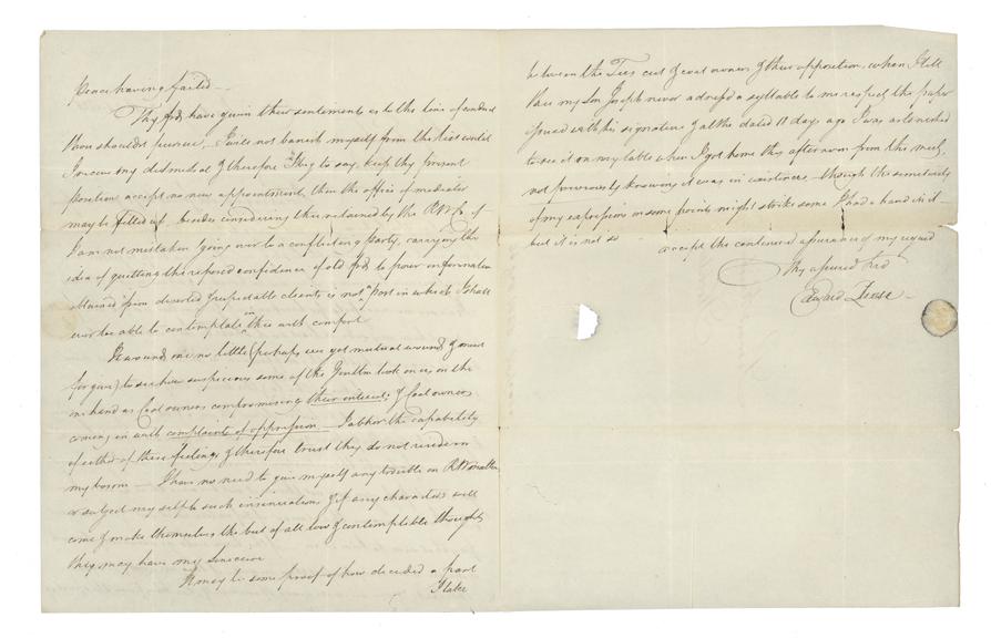 Letter from Edward Pease, Darlington to Leonard Raisbeck, Stockton-upon ...