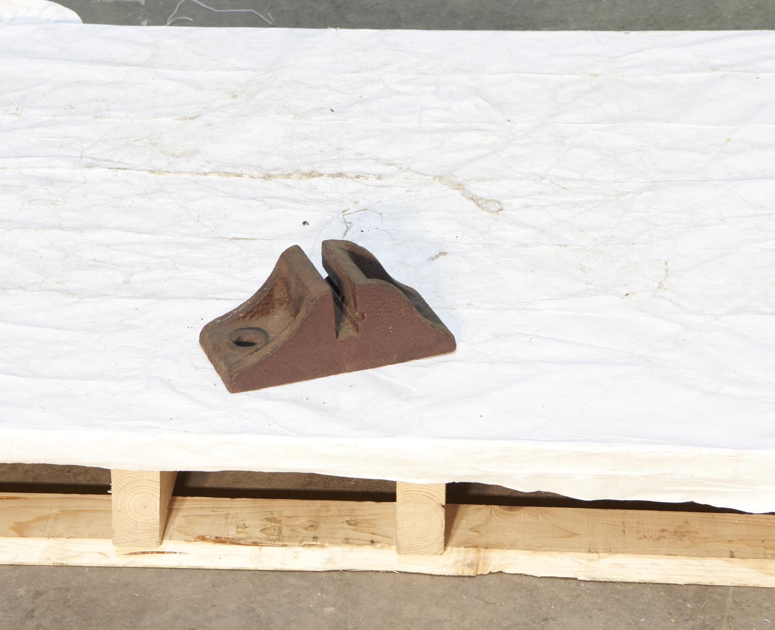 Early single headed wrought iron rail with six chairs; Coleorton ...