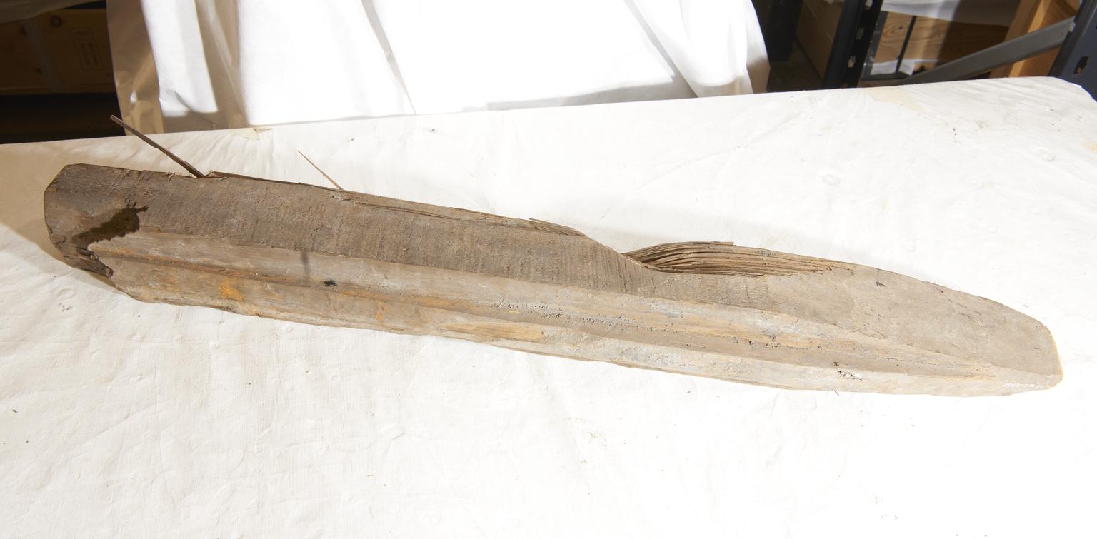 Wooden interlocking sheet piles | Science Museum Group Collection