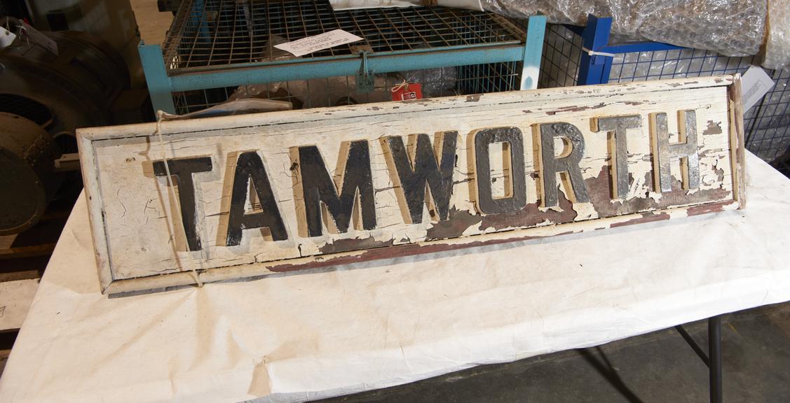 Tamworth Low Level Signal Box Name Board | Science Museum Group Collection