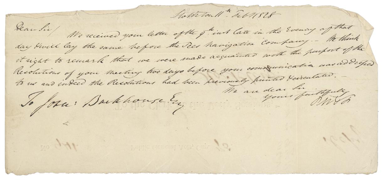 Letter to Jonathan Backhouse from PW[?] | Science Museum Group Collection
