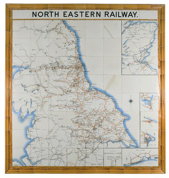 Ceramic tile map of North Eastern Railway | Science Museum Group Collection