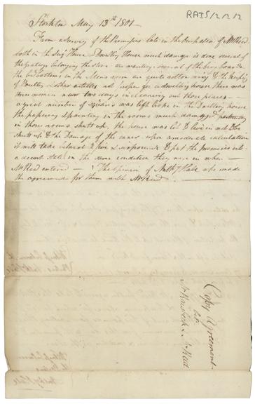 Copy of agreement between Mr Raisbeck and John Reed, Starch ...