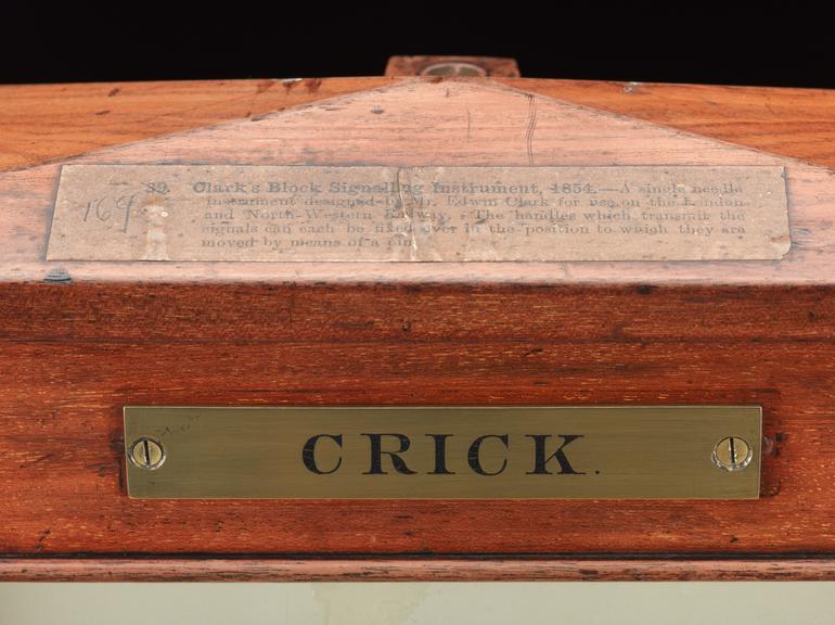 Clark's block signalling telegraph instrument, 1854 | Science Museum ...