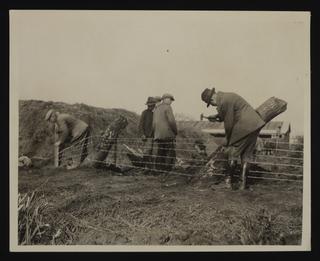 A photographic print of Industry, Agriculture, Tithe War ...