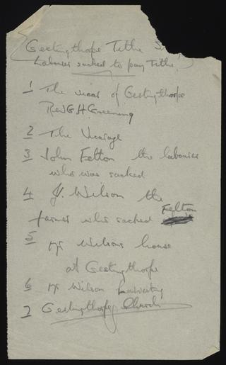 A document of Industry, Agriculture, Tithe War - Demonstrations ...