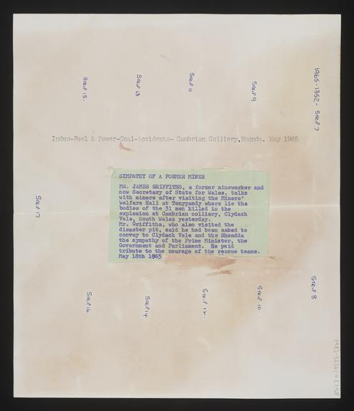 A photographic print of Industry, Fuel & Power - Coal, Accidents ...